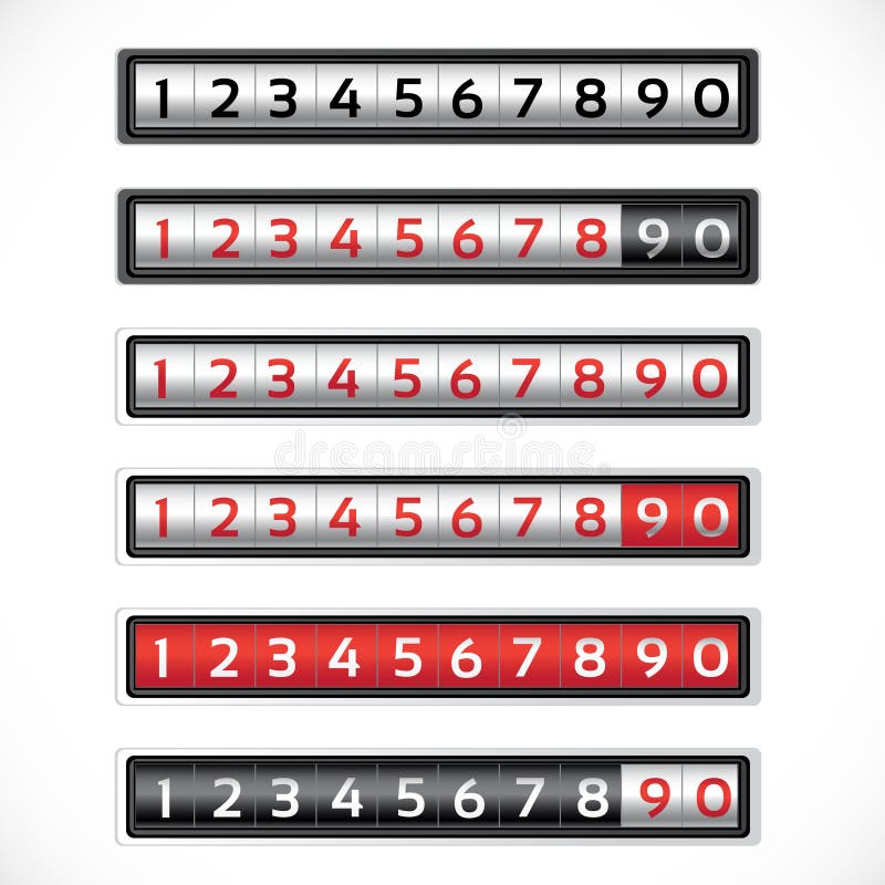 Black, White and Red Counters of Some Color Variations Stock Vector ...