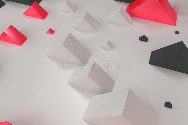 Red Rectangular Shapes Random Size Black Background Stock Illustrations ...