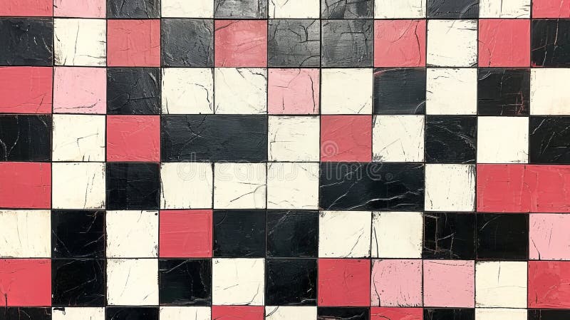 Black, White, and Red Tiled Wall, Patterned Ceramic Tiles for Modern ...