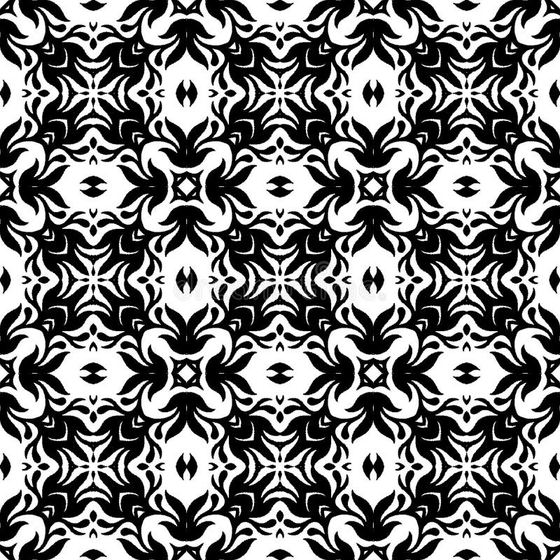 Black and White Seamless Repeat Pattern and Background Vector Image ...