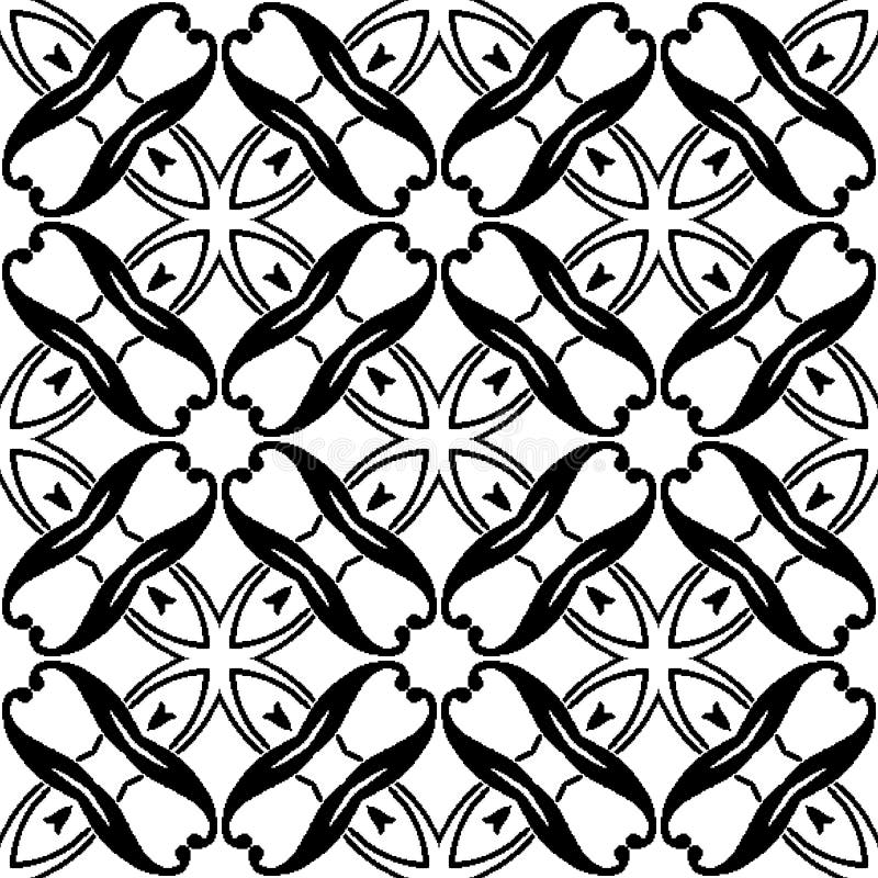 Black and White Repeat Pattern and Vector Image Stock Vector ...