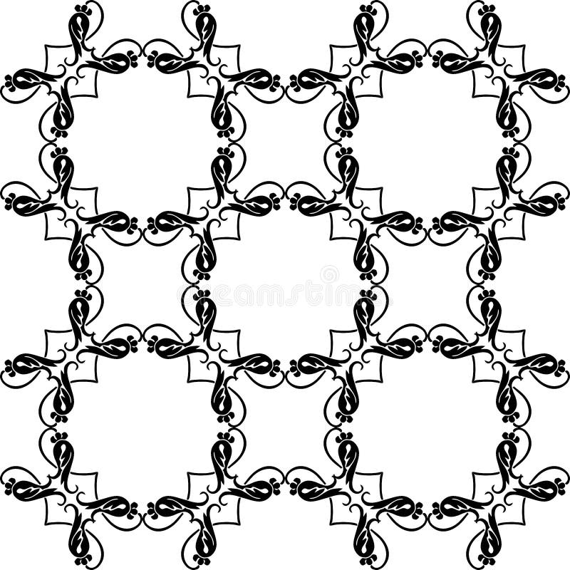 Black and White Repeat Pattern and Vector Image Stock Vector ...