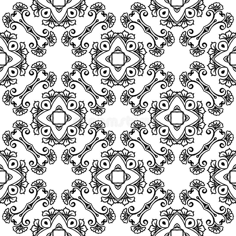Black and White Repeat Pattern and Vector Image Stock Vector ...