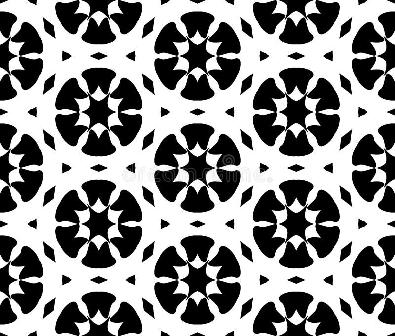 Black and White Repeat Pattern Vector and Seamless Background Image ...