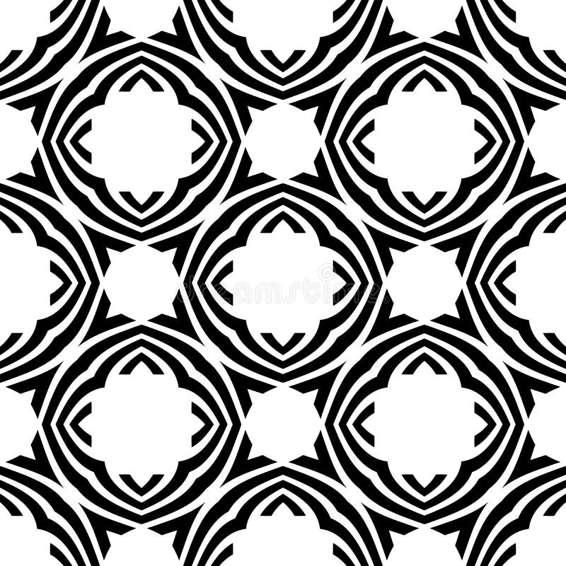 Black And White Repeat Pattern And Vector Image Abstract Background ...