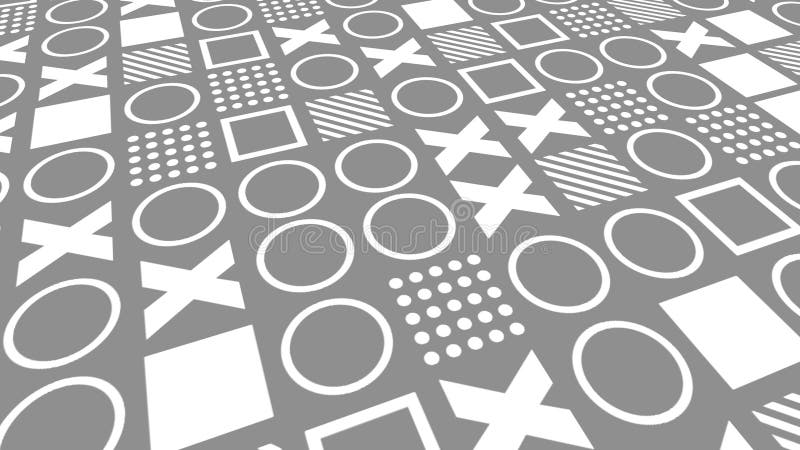 Black and White Repeating Pattern of Geometric Shapes Abstract ...