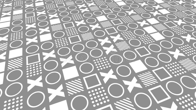 Black and White Repeating Pattern of Geometric Shapes Abstract ...