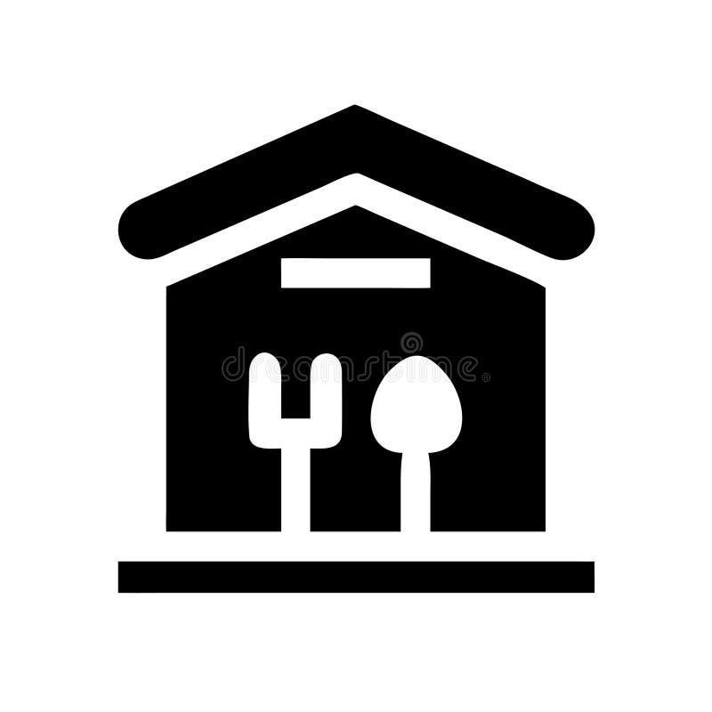 Restaurant Icon Black White Stock Illustrations – 169,198 Restaurant ...