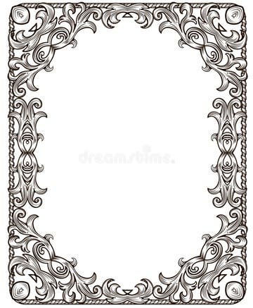 Black White Round Scroll Frame Stock Illustrations – 2,047 Black White ...
