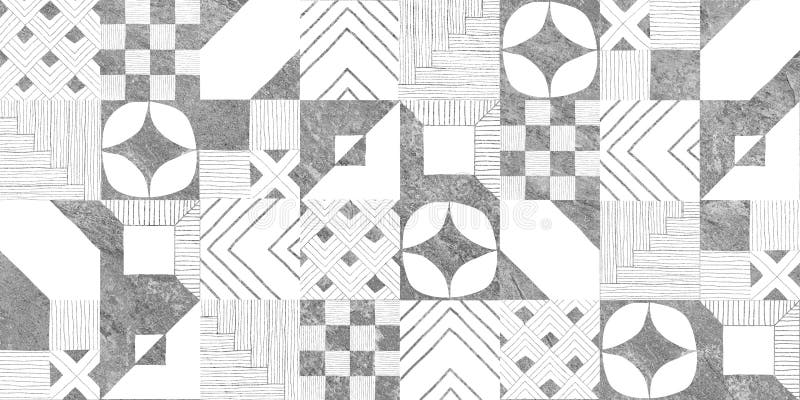 Black and White Retro Pattern Background, Wall Tile Design Stock ...