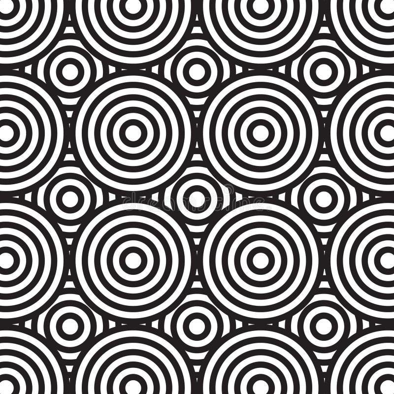 Retro Black and White Pattern. Stock Vector - Illustration of retro ...