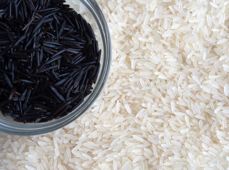 Black and white rice stock photo. Image of black, rice - 11258410