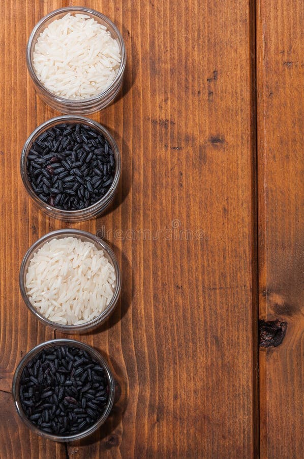 Black and white rice stock image. Image of healthy, nutrition - 62948801