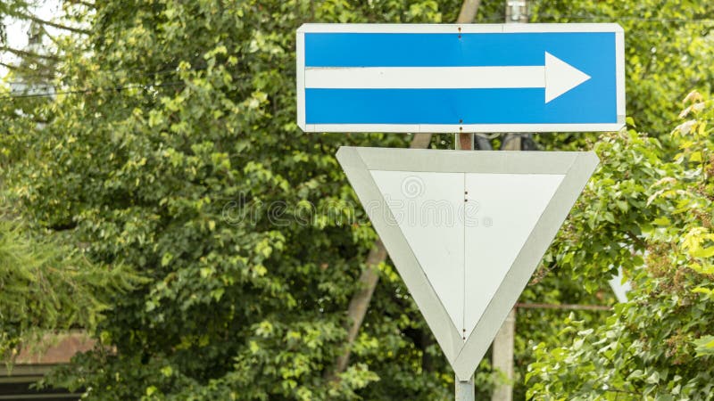 Black and White Road Sign Give Way Stock Image - Image of danger, road ...