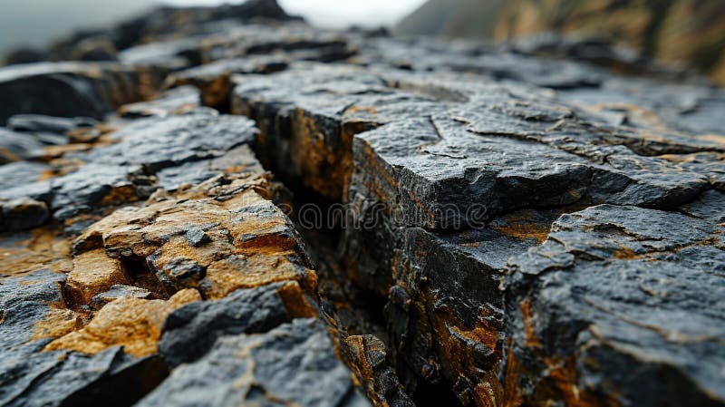 Black and White Rock Texture Cracked Layered Mountain Surface Stock ...