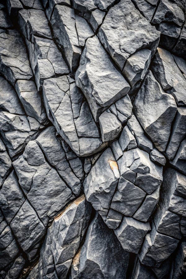 Black and White Rock Texture with Mountain Surface Cracks Stock ...