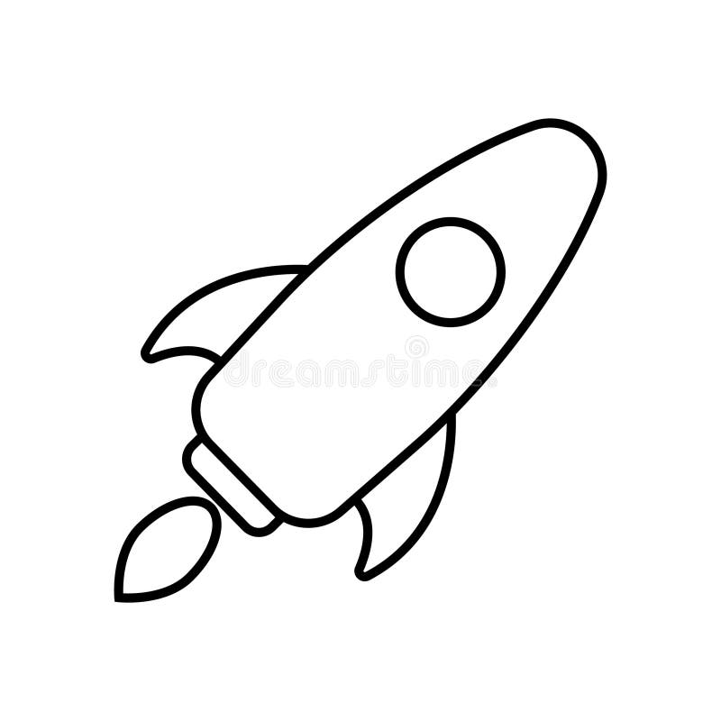 Black White Space Rocket Drawing Stock Illustrations – 3,171 Black ...