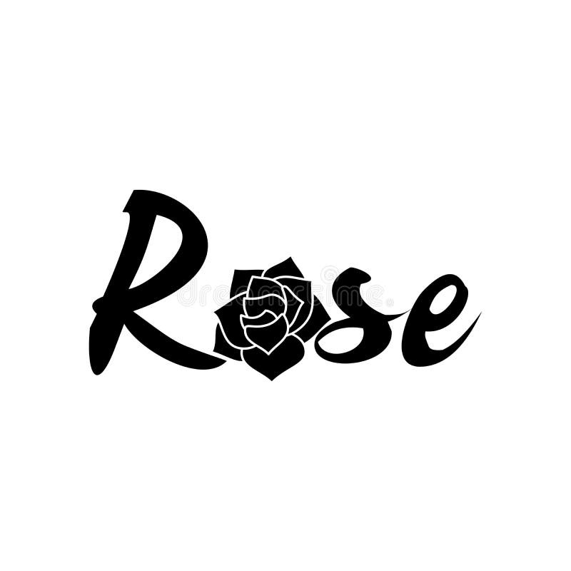 Black and White Rose Logo Template Stock Vector - Illustration of ...