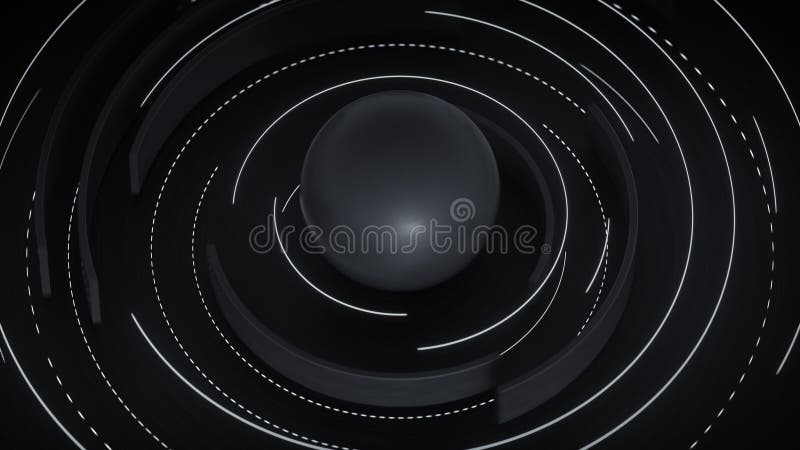 Rotating Red Circle Elements 3D Rendering Illustration Stock ...