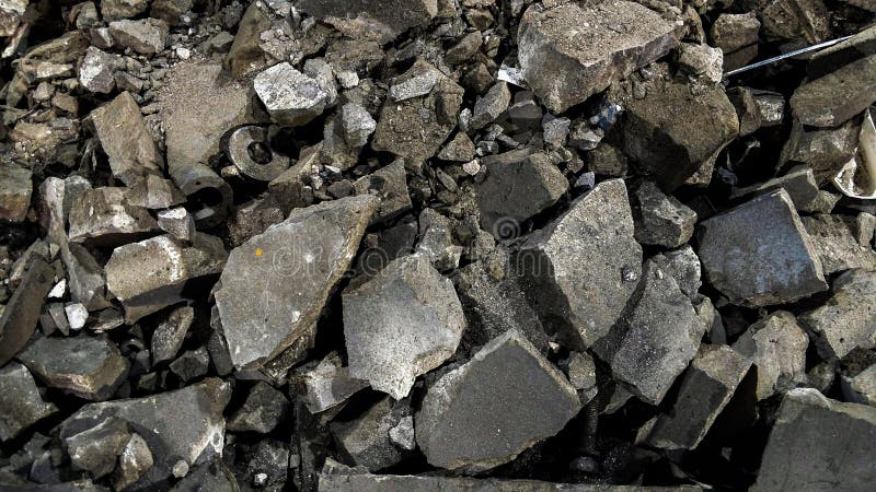 Rubble and pieces of metal stock image. Image of rubble - 78956263