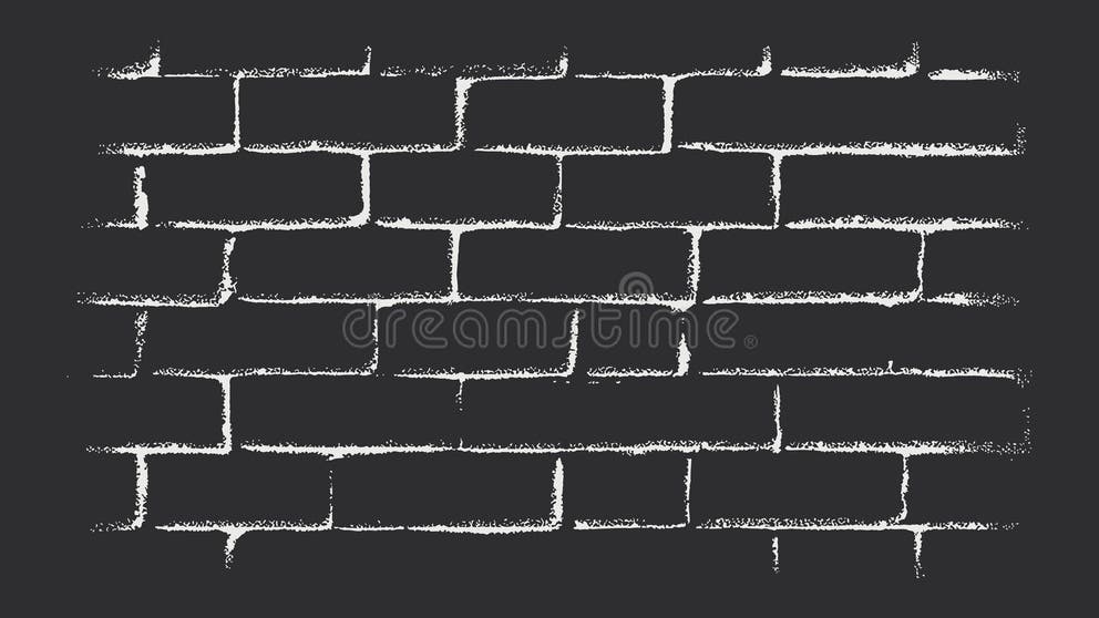 Black and White Rustic Brick Wall Texture Stock Vector - Illustration ...