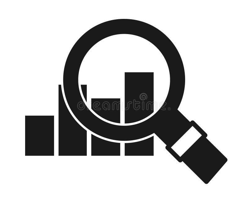 Black and White Sales Dynamic Analysis Icon Stock Vector - Illustration ...