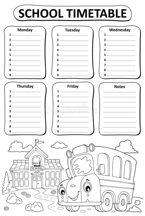 School Timetable Stock Illustrations – 9,552 School Timetable Stock ...