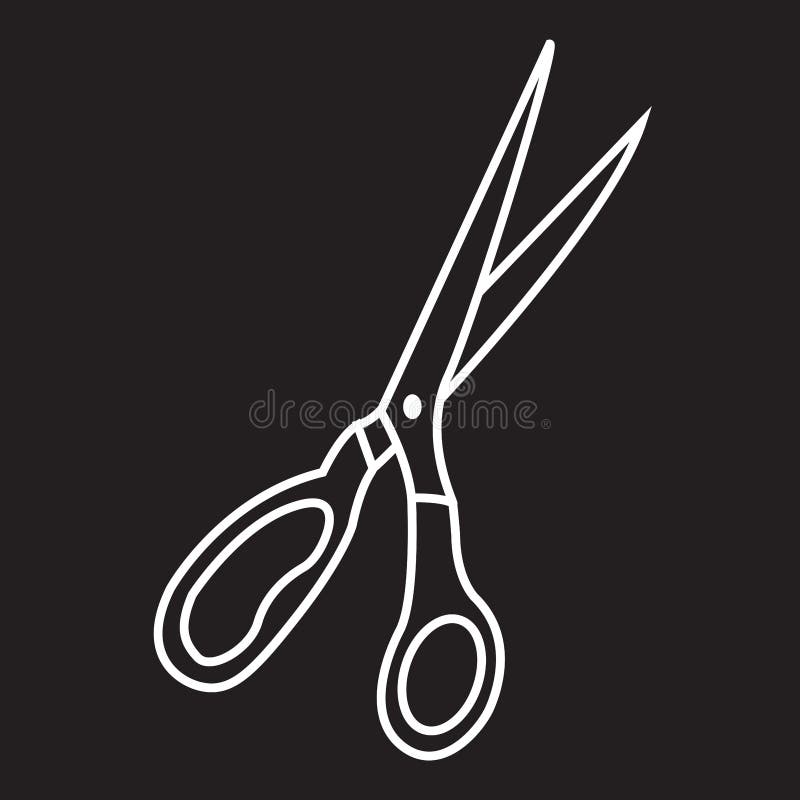 Black and White Scissors Sign Stock Vector - Illustration of label ...