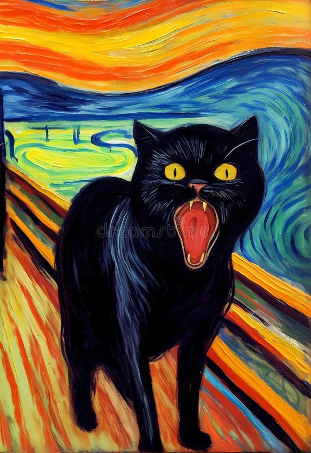Screaming Cat Stock Illustrations – 421 Screaming Cat Stock ...