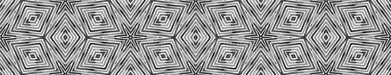 Black and White Seamless Border Scroll. Geometric Stock Illustration ...
