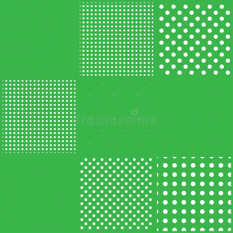 Black and White Seamless Circles, Dots, Speckles Pattern Set ...