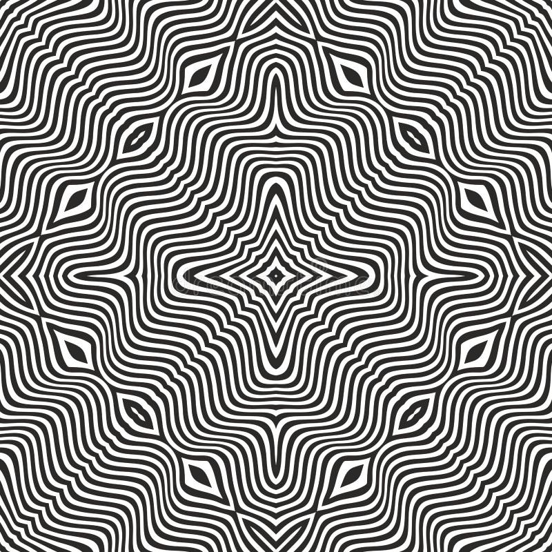 Black and White Seamless Curvy Lines Vector Pattern Design Stock ...