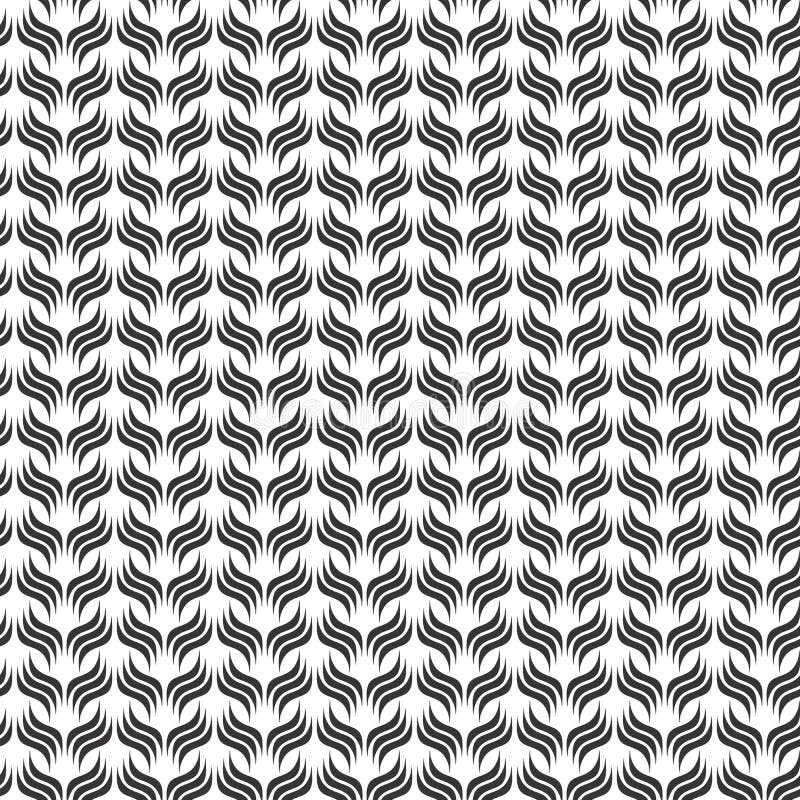 Black and White Seamless Fire Pattern Stock Vector - Illustration of ...