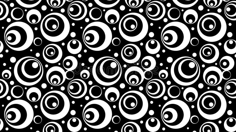 Black and White Seamless Geometric Circle Pattern Background Design Stock Vector - Illustration ...