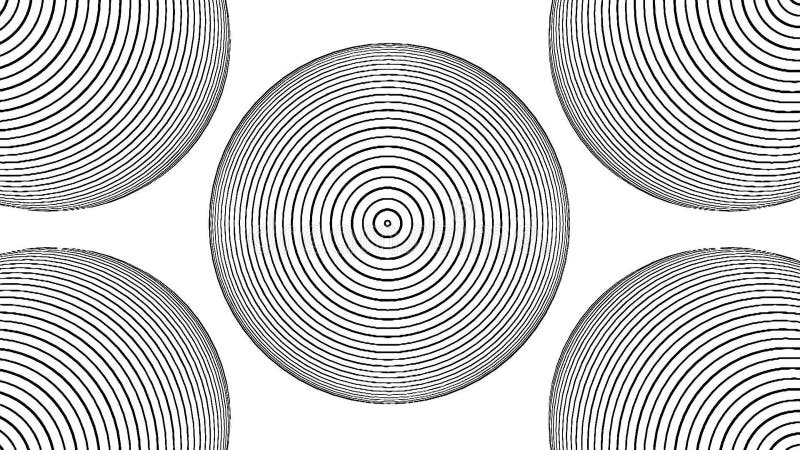 Optical Illusion Black and White Seamless Looping Hypnotic Circles ...
