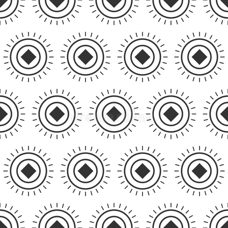 Black and White Seamless Pattern. Aztec Abstract Geometric Background ...