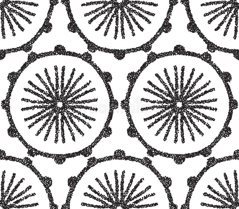 Black and White Seamless Pattern Stock Vector - Illustration of floral ...