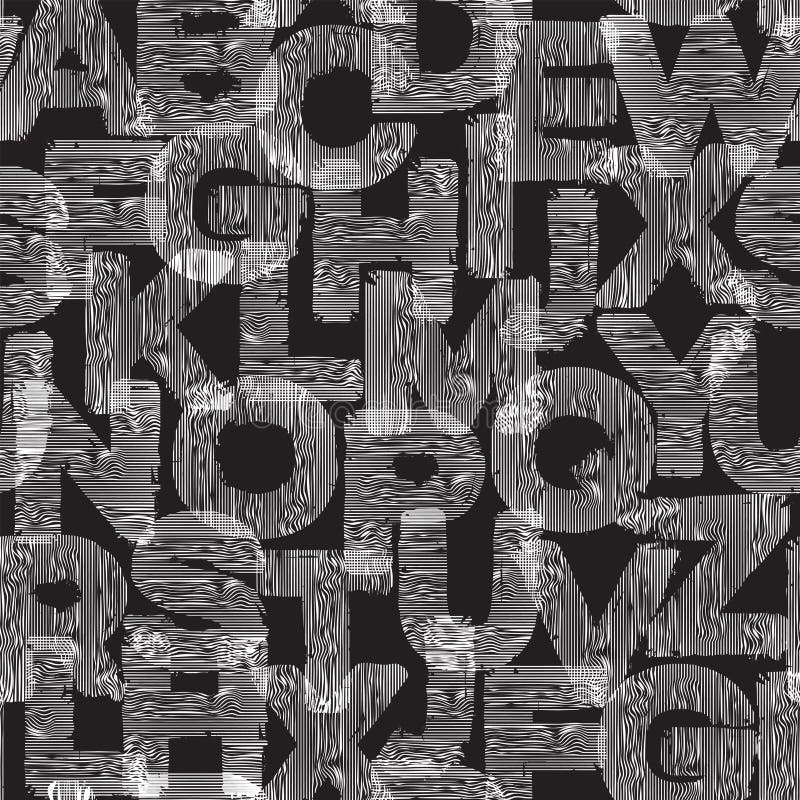 Seamless Pattern of English Letters with a Textile Texture Stock Vector ...