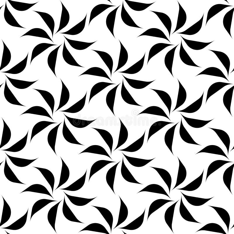 Black and White Seamless Pattern with Flower Style, Abstract Bac Stock ...
