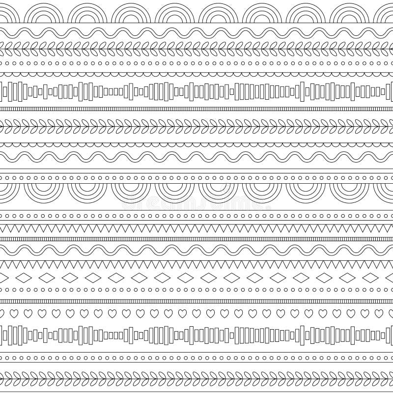Seamless Pattern with Linear Pattern Stock Vector - Illustration of ...