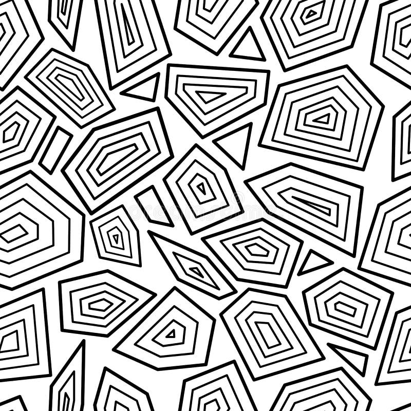 Geometric Shapes Coloring Book Stock Vector - Illustration of geometry ...