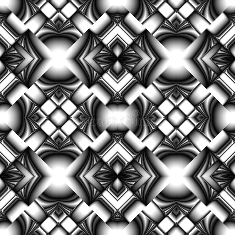 Black And White Seamless Pattern Stock Vector - Illustration of ...