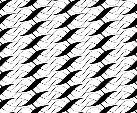 Black and White Seamless Pattern Twist Line Style, Abstract Background ...