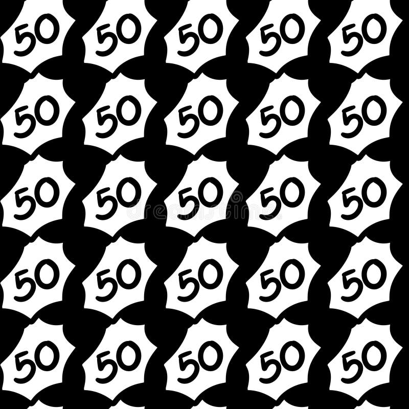 Black and White Seamless with 50 Percent Discount Sign Stock ...