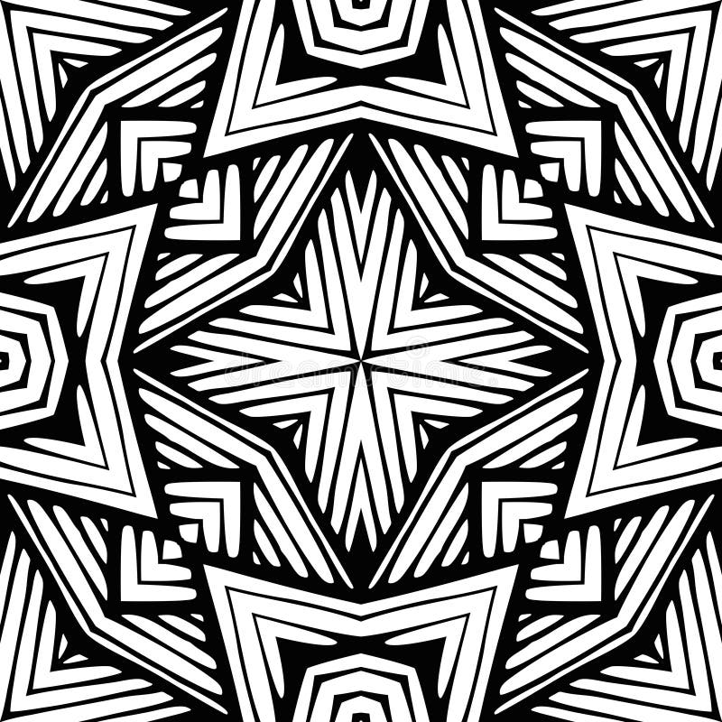 Black and White Seamless Repeating Vector Pattern Stock Vector ...