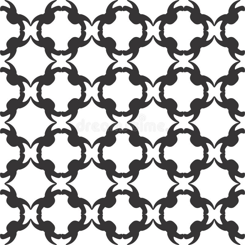 Black and White Seamless Repeating Vector Pattern. Multi, Hexagon ...
