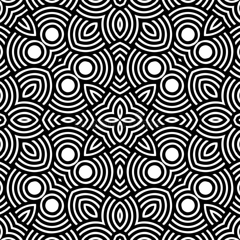 Black and White Seamless Repeating Vector Pattern Stock Vector ...