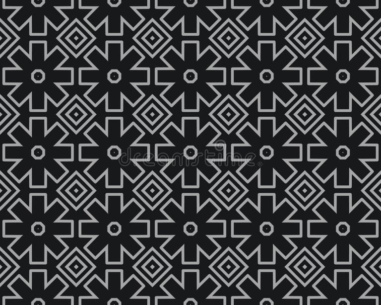 Black-and White Seamless Tile Pattern Illustration Stock Illustration ...
