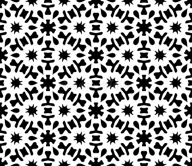 Black And White Vector Image And Seamless Repeat Pattern Design Stock ...
