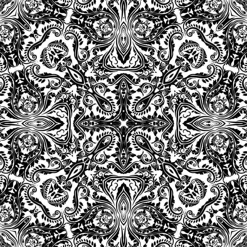 Black and White Vintage Pattern Stock Illustration - Illustration of ...